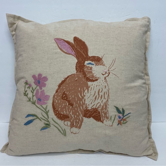 Target | Accents | Bunny Pillow Embroidered Cotton 8 X 18 | Poshmark